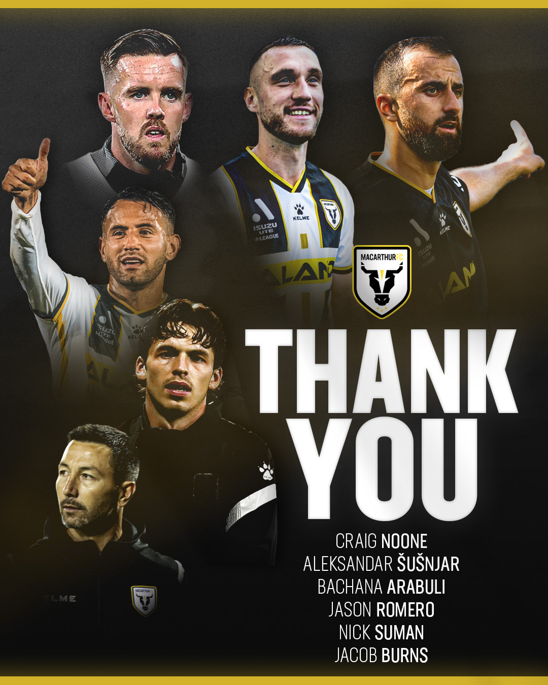 Six to depart the Bulls - Macarthur FC