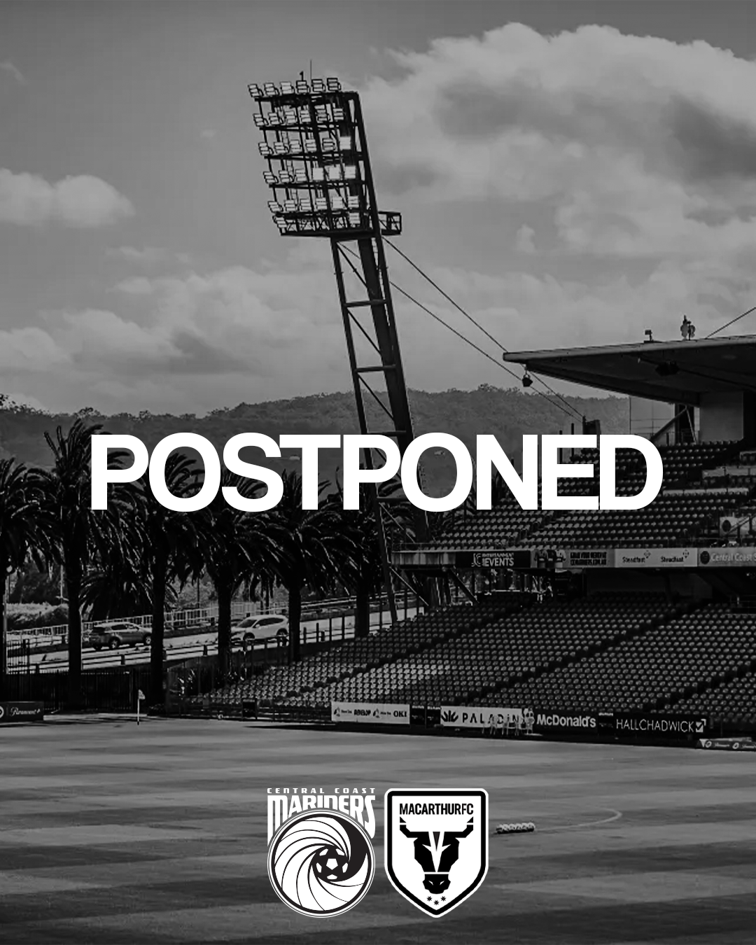 Match Postponed: CCMvMAC - Macarthur FC